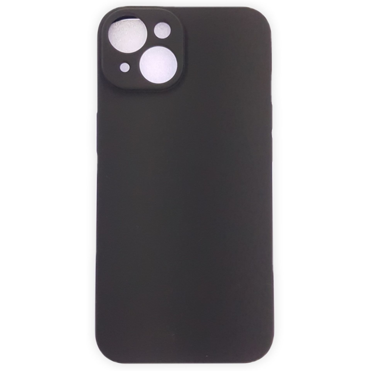 Silikon Case mit Kameraschutz für iPhone 15 Schwarz